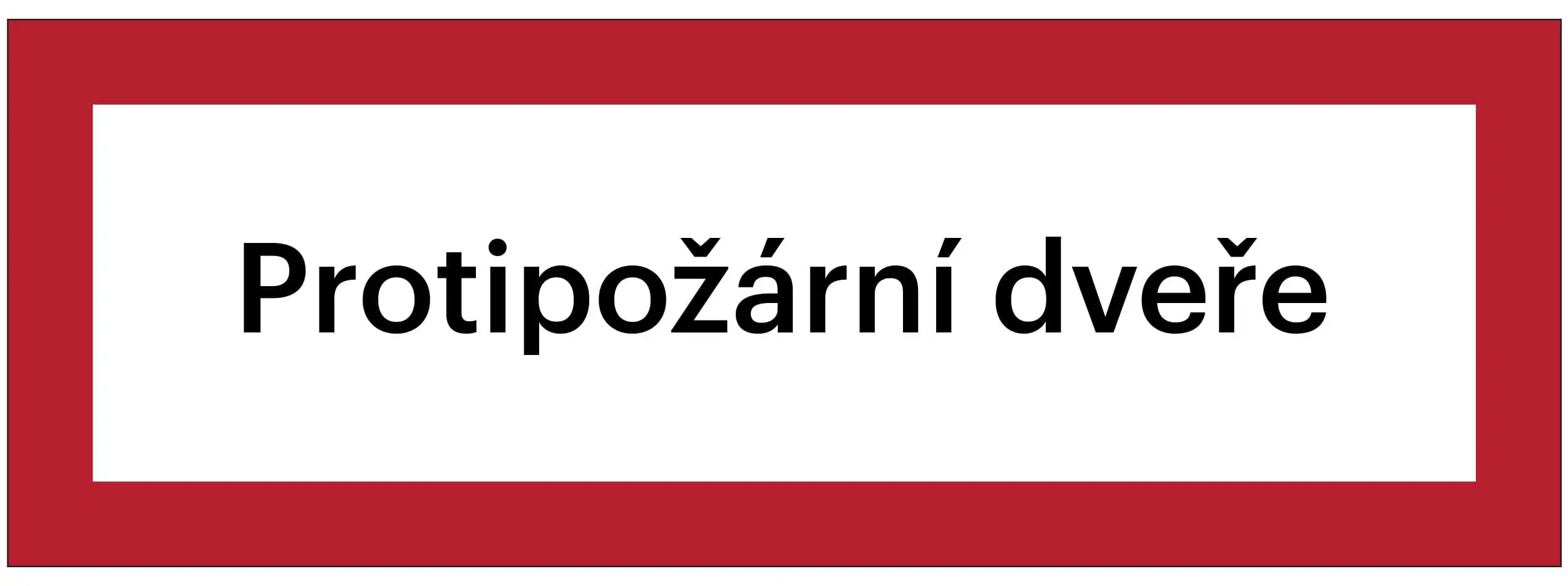 Bezpečnostní požární značení, ''Protipožární dveře'' – fólie, 297×105 ...